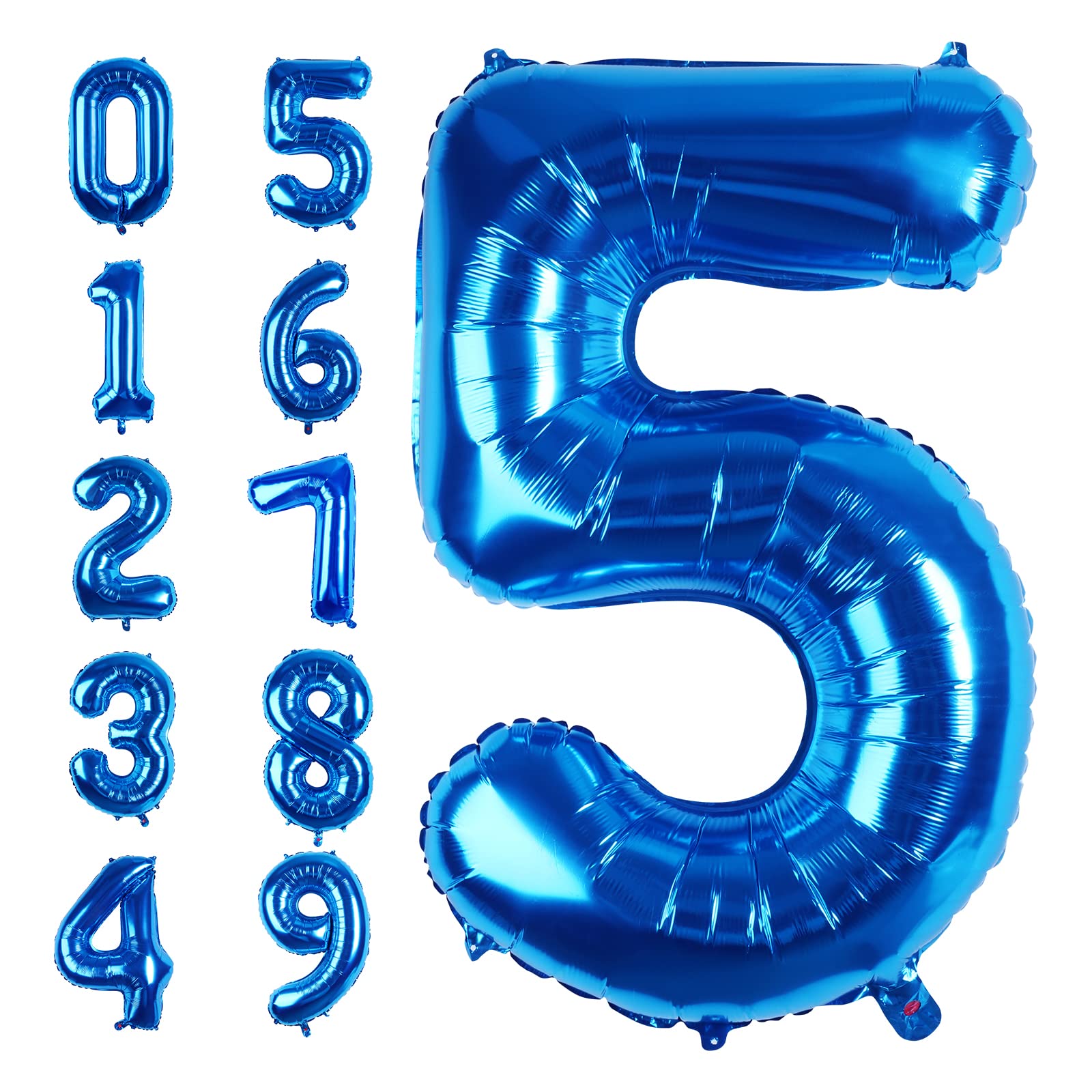 Snapklik.com : Number Balloons 40 Inch Blue Number 5 Balloon Large ...