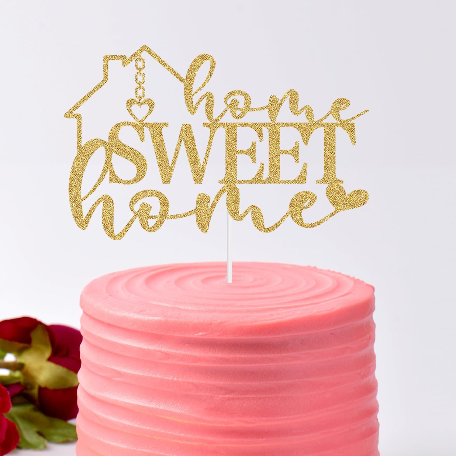 Amazon.com: Glitter Home Sweet Home Cake Topper - New Home New Memories ...