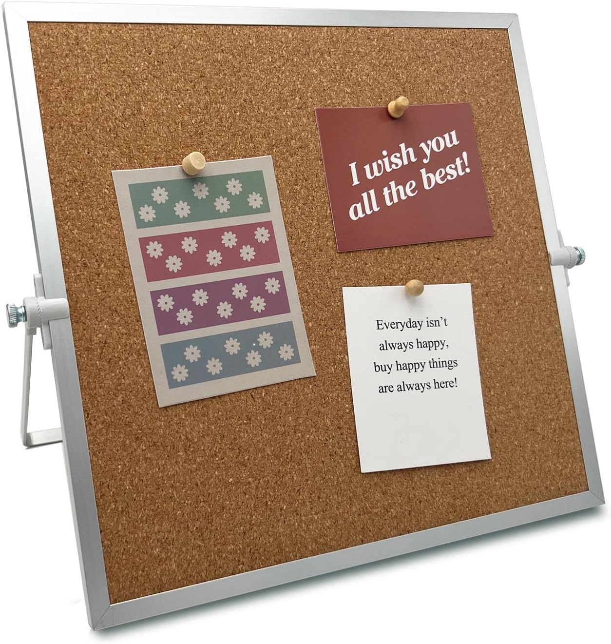 SELECTOP Desktop Cork Board, Double Sided Bulletin Board Message Board ...