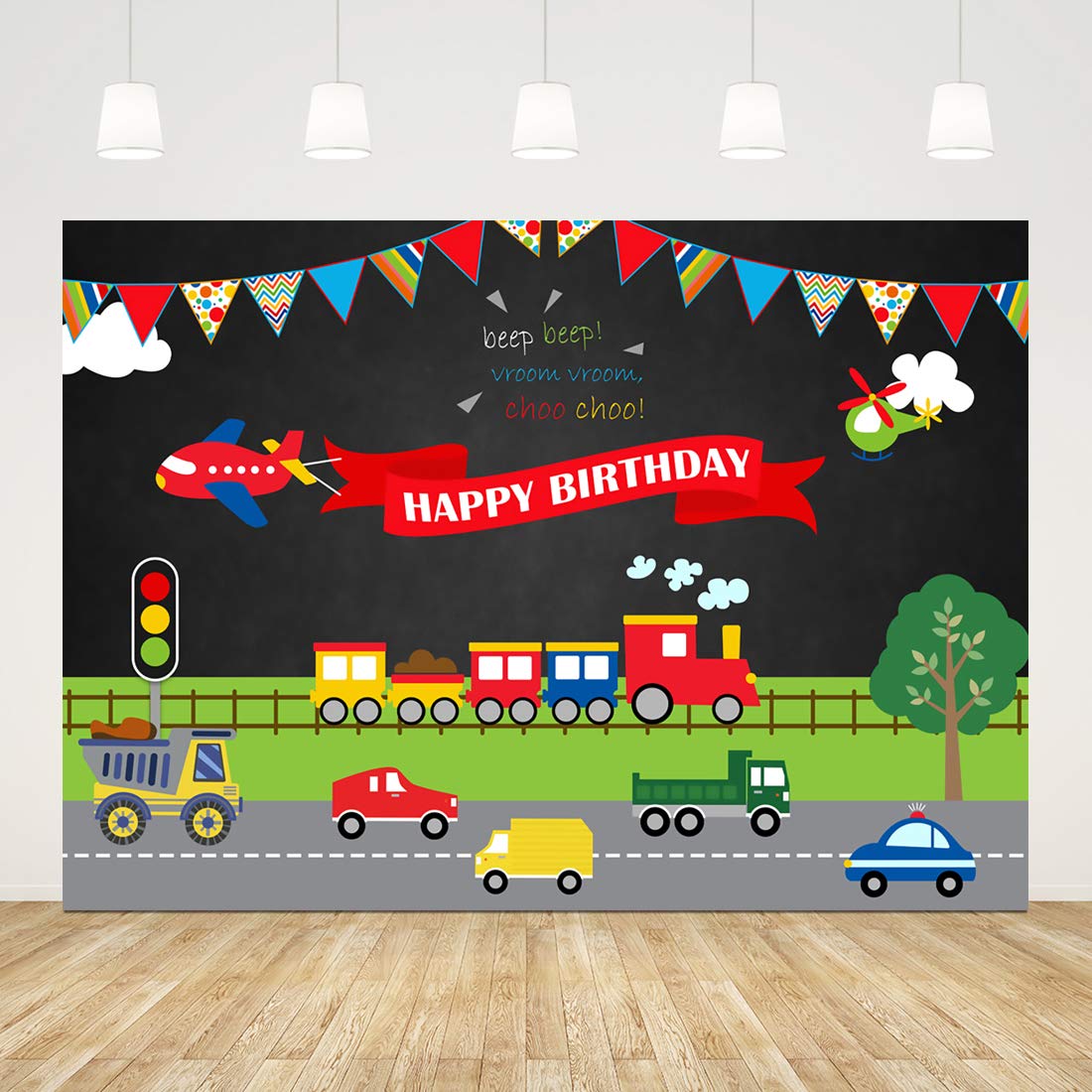 Buy Happy Birthday Backdrop for Kids Boys 1st Birthday Background 7x5ft ...