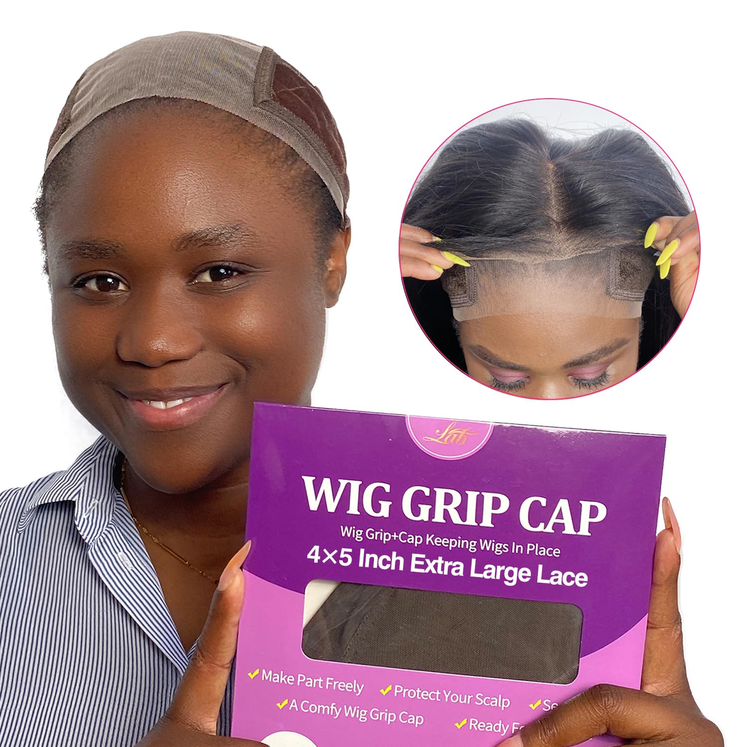 Amazon.com: LABHAIRS Lace Wig Grip Cap for Women, 4x5 Lace Parting Max ...