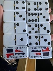 Amazon.com: Dominican Republic Country Flag Engraved Dominoes Double ...