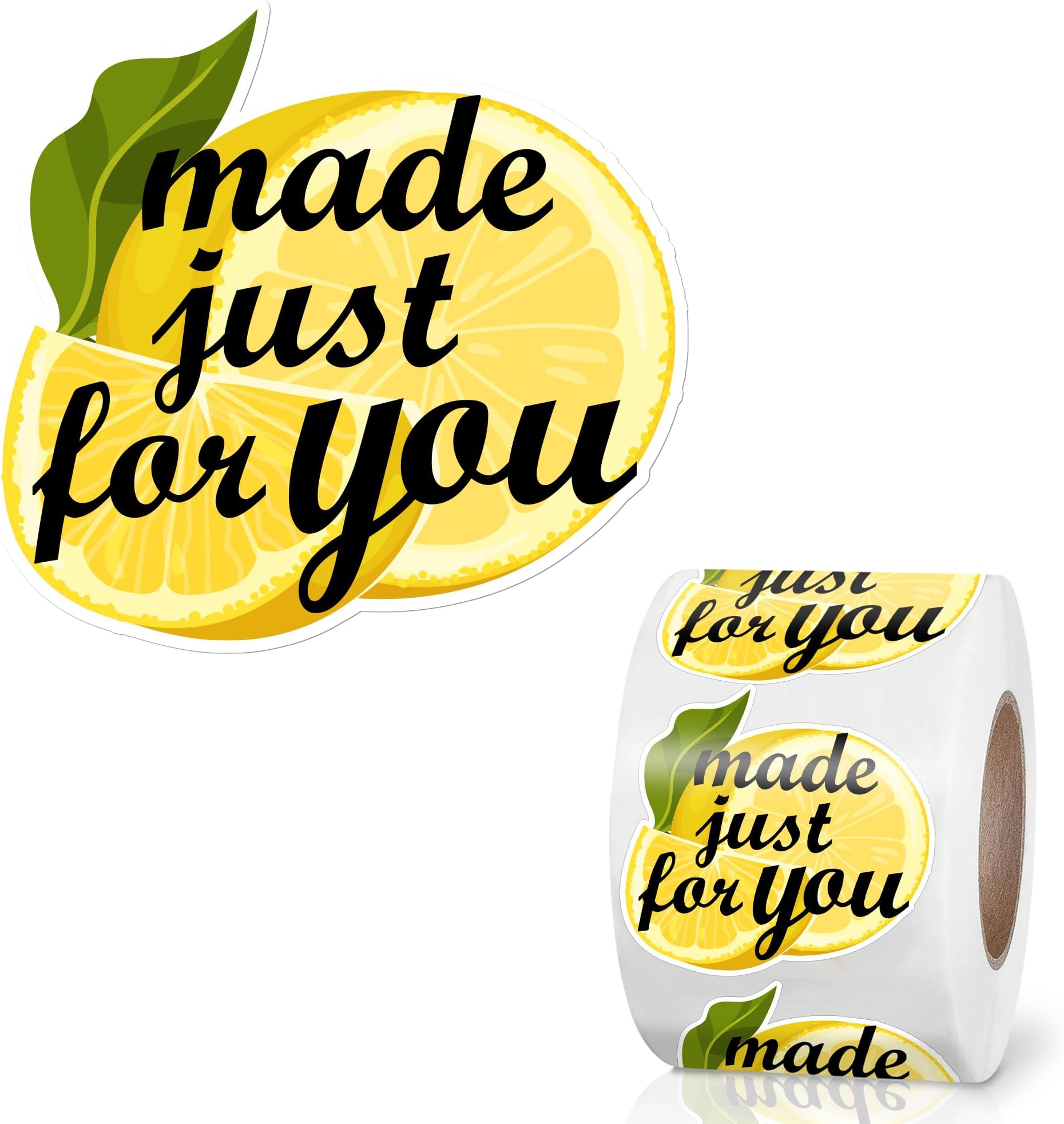 Amazon.com: 500pcs 1 Inch Lemon Stickers Roll for Envelope Seals 8 ...