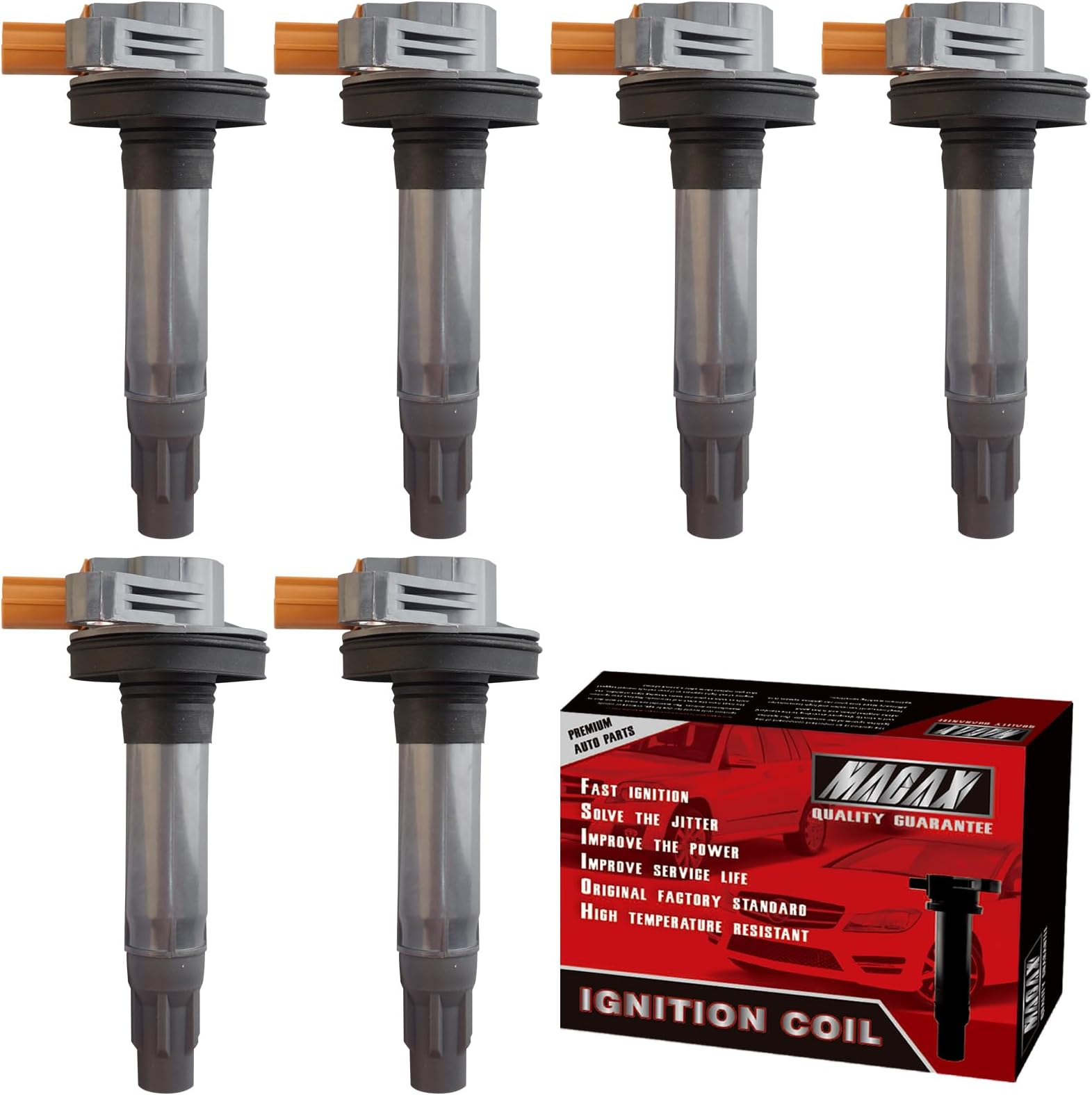 Amazon.com: MACAX Set of 6 Ignition Coils UF646 DG549 Compatible with ...