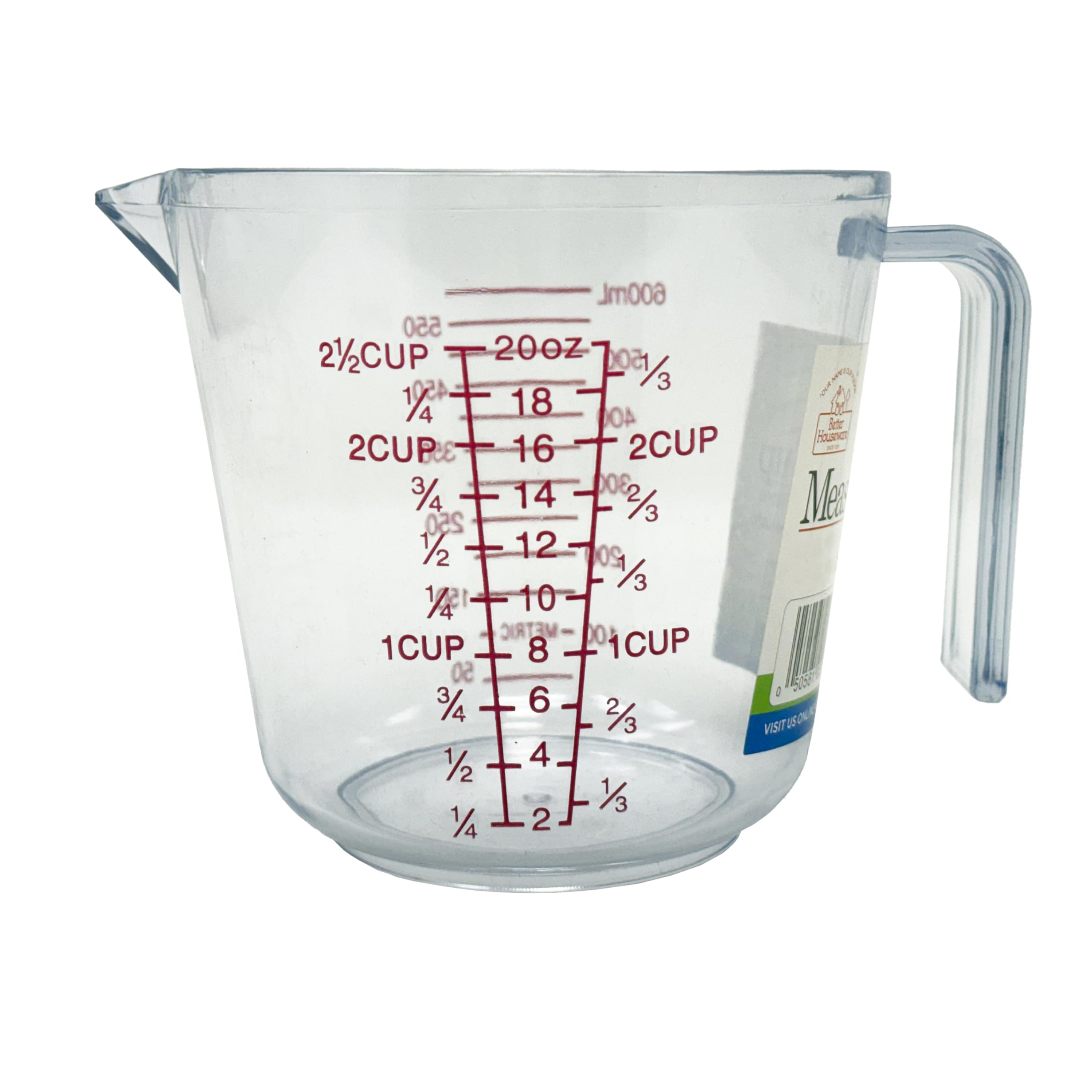 Snapklik.com : 2.5 Cup Measuring Cup, Clear Plastic Measuring Cup For ...
