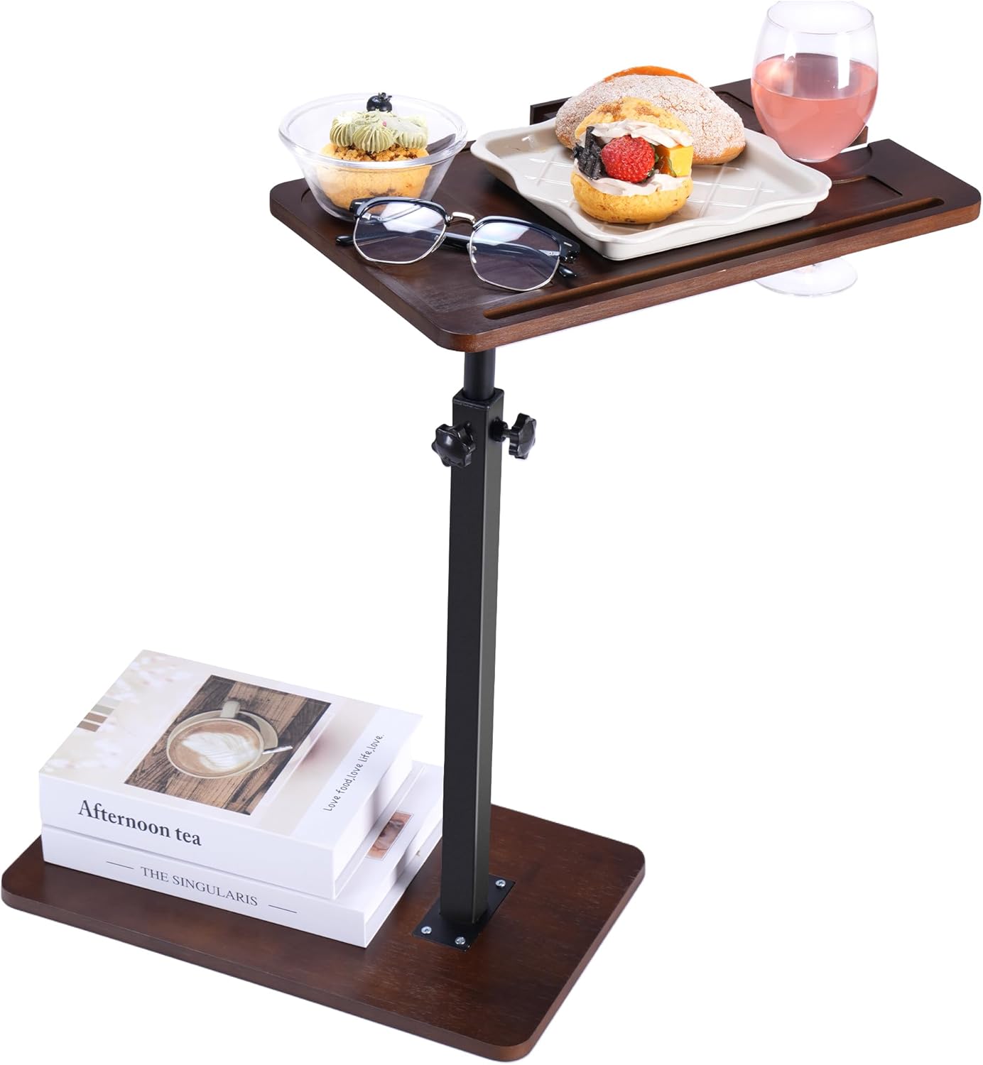 Amazon.com: Rengue Side Table, Sofa Tray Table Height Adjustable Couch ...