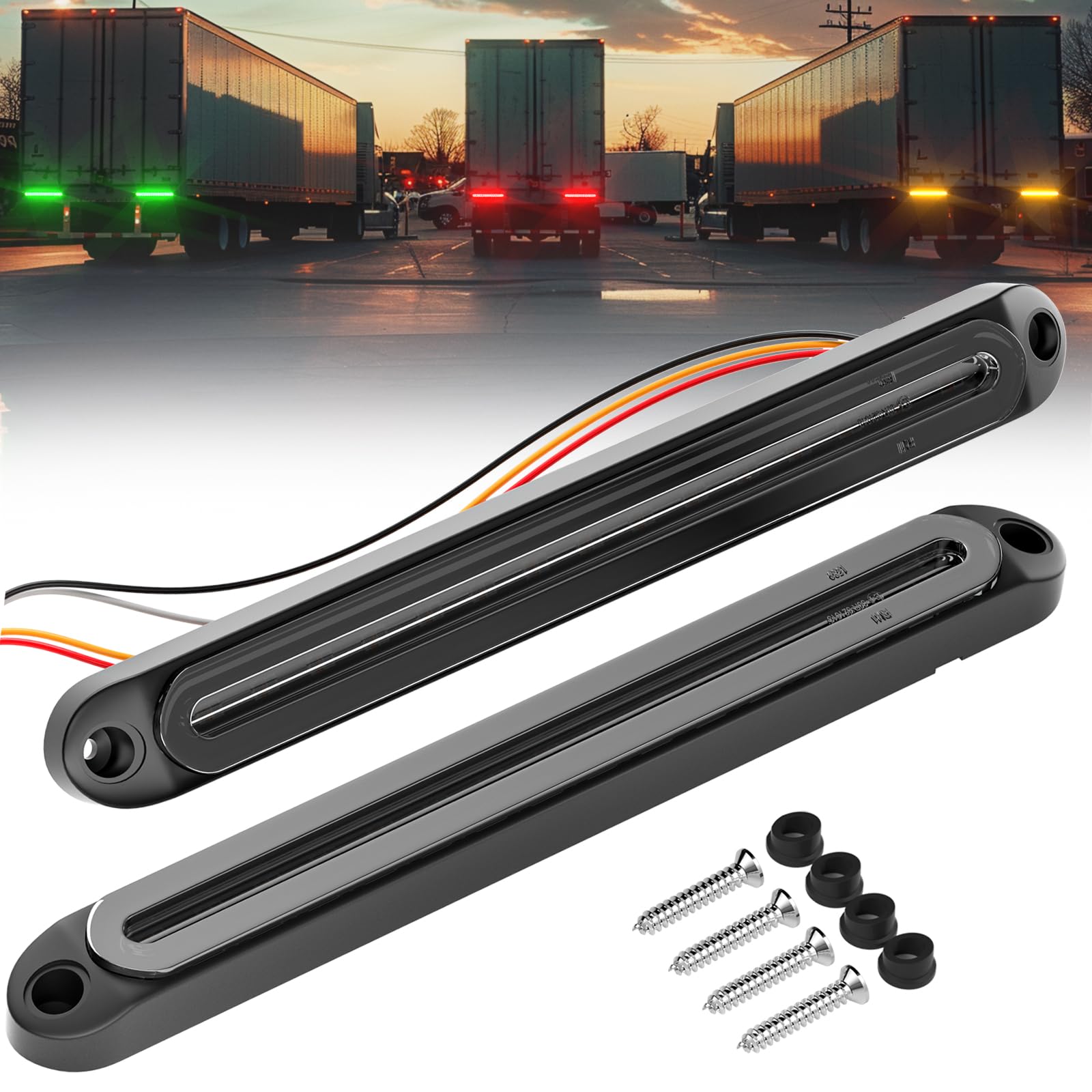 Amazon.com: PSEQT 3 Color Trailer Tail Brake Stop Turn Signla Running ...