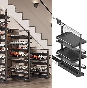 Amazon.com: Pull-Out Shoe Rack Organizer for Closet Shoe Cabinet ...
