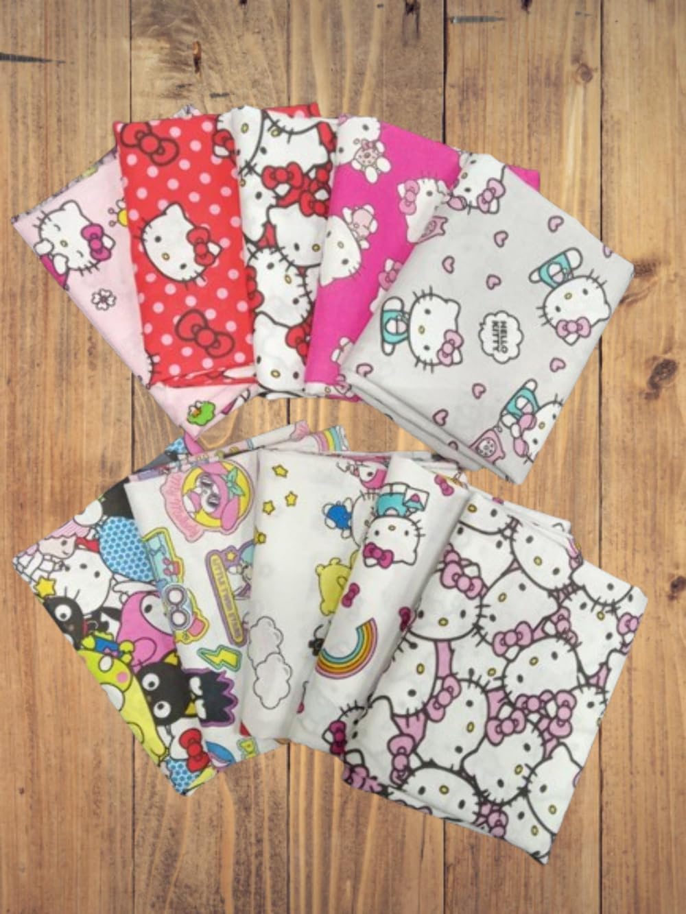 Amazon.com: 10 Fat Quarters - Assorted Kitty & Friends Fat Quarter ...