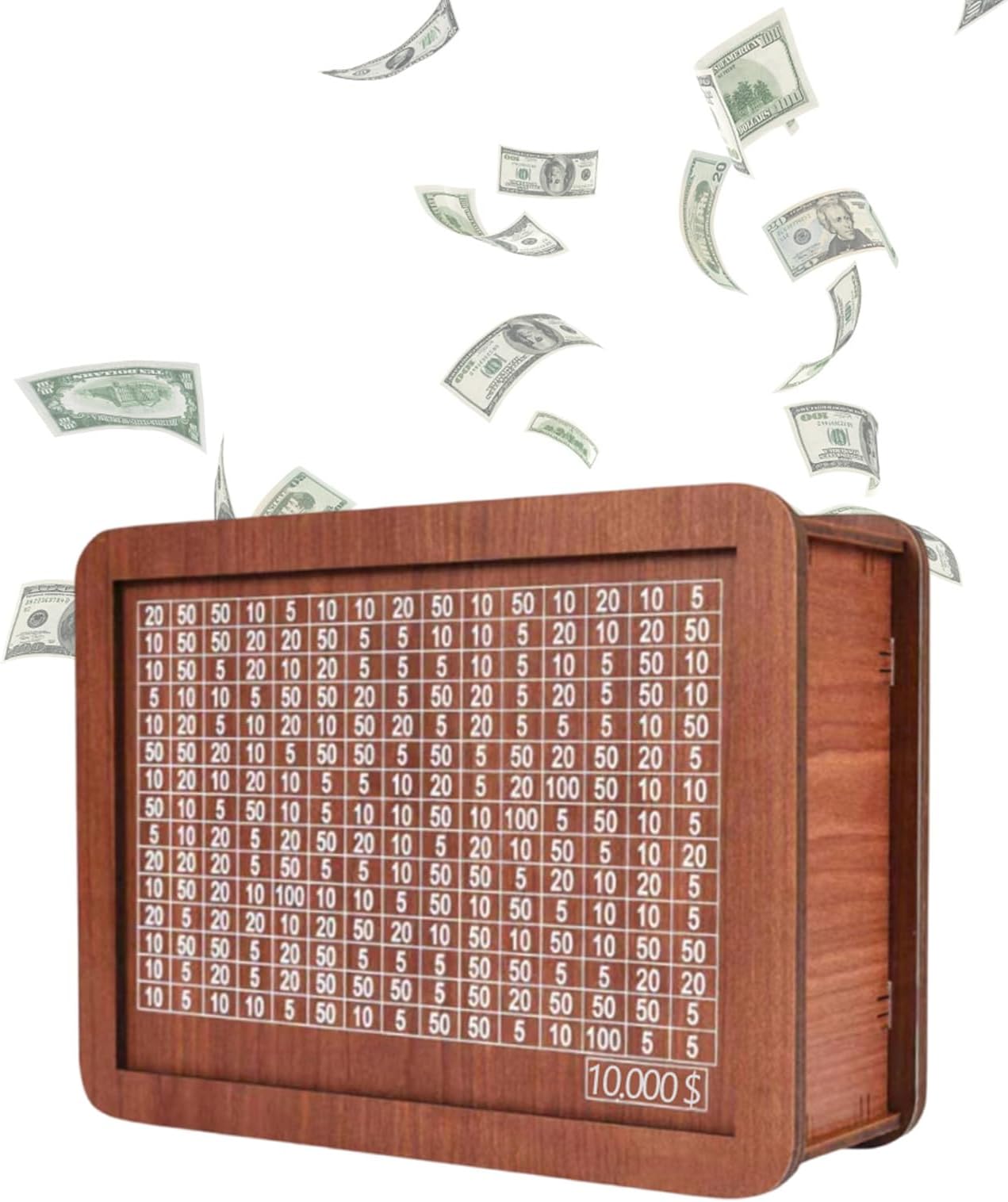 Amazon.com: Cash Vault Wooden Saving Box, Coin Bank for Boys and Girls ...