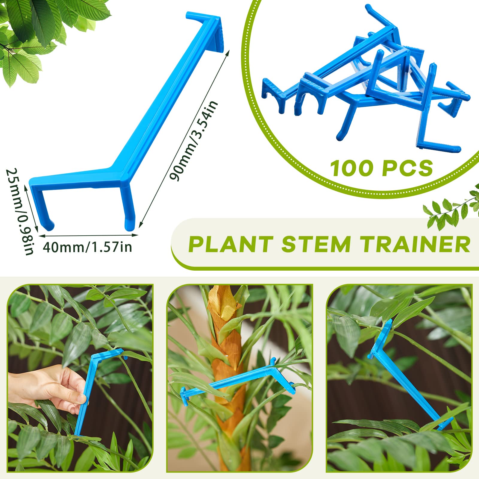 Snapklik.com : 100 Pcs 3.5 X 1.6 Inch Branch Limb Spreader Blue Plastic ...