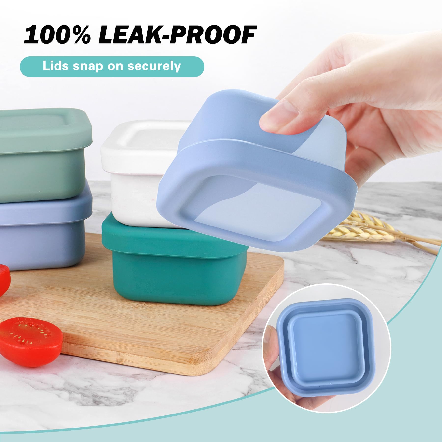 Snapklik.com : Finorder Set Of 4 100% Silicone Baby Food Storage ...