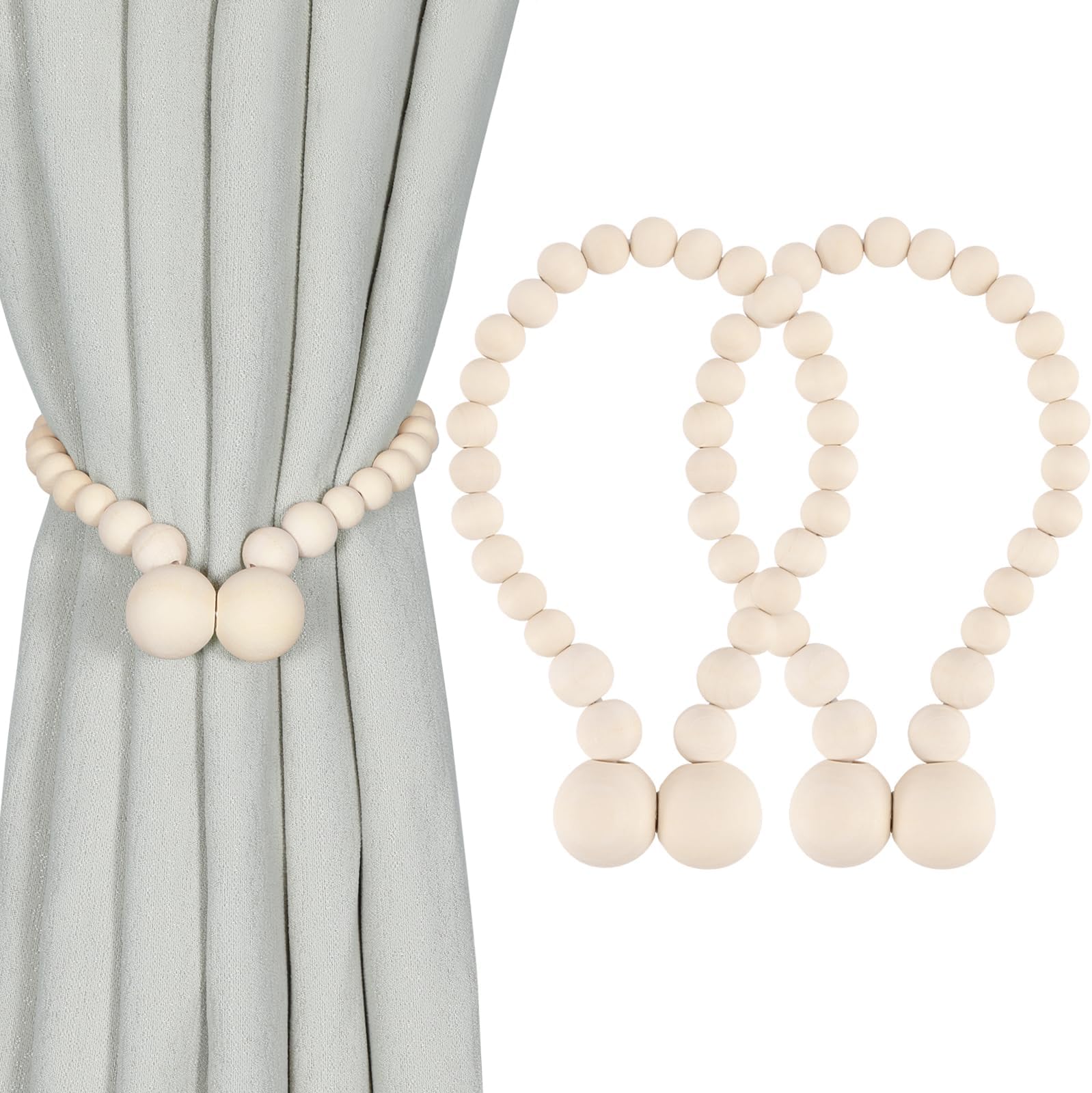 Amazon.com: Magnetic Curtain Tiebacks White 4 Pack: Strong Magnets ...