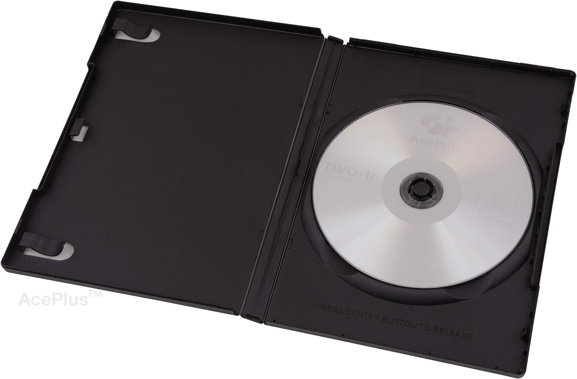Amazon.com: MediaPack4All 14mm Black DVD Case, Double Capacity with ...