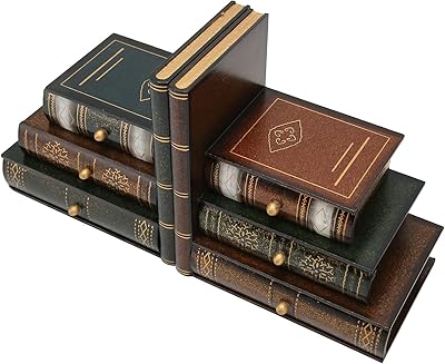 Stack of Hardcovers Bookends with Stash Drawers : Amazon.ca: Home