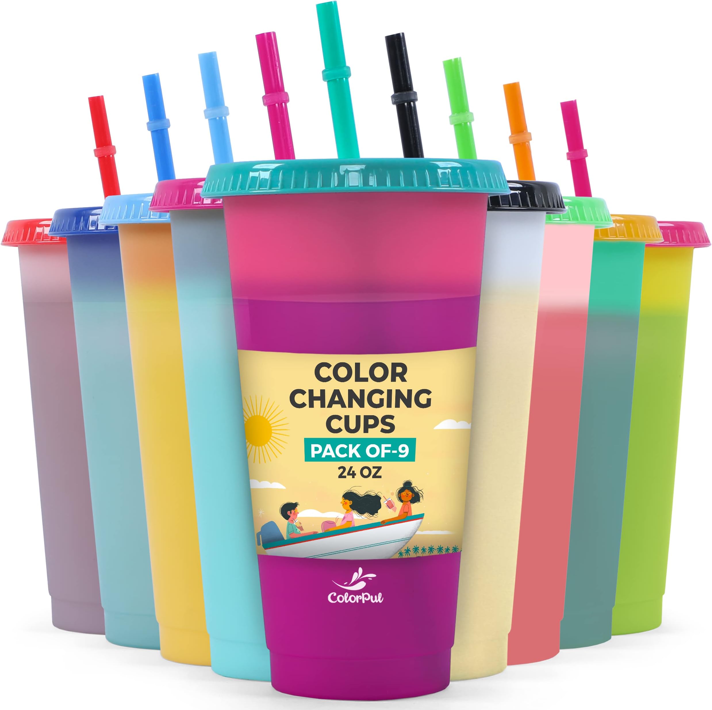 Amazon.com: 17oz Color Changing Stadium Cup, Durable plastic cups, BPA ...