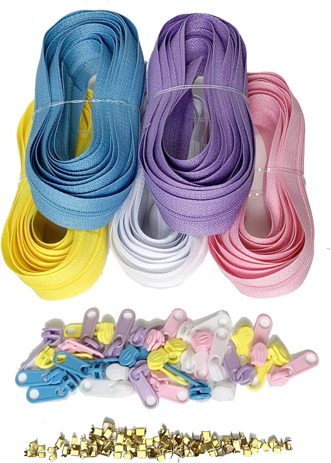 DOITEM 2.8 mm Zippers 14 m Nylon Endless Zip Set with Slider and Zip ...