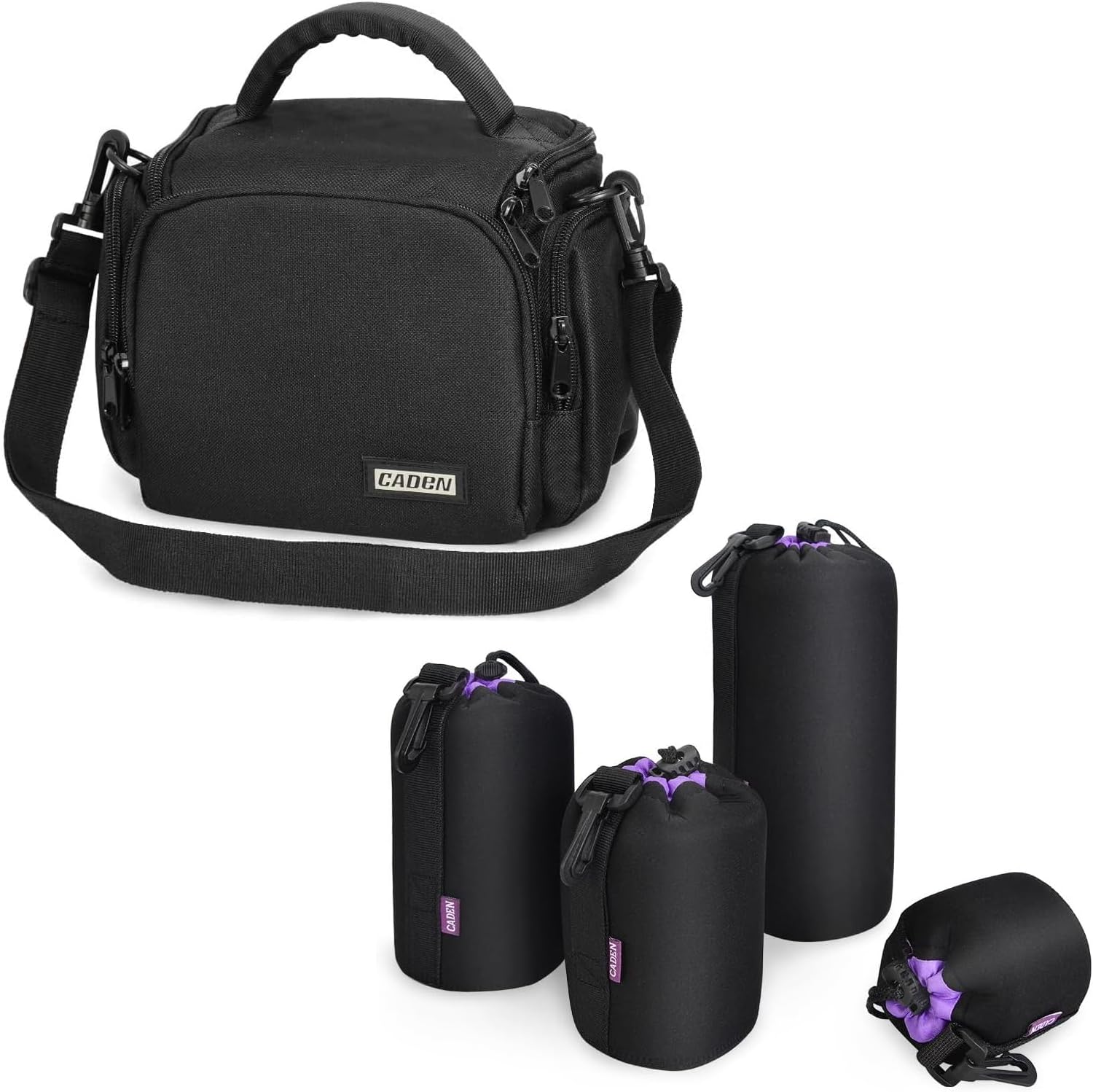 Amazon.com : CADeN DSLR/SLR Camera Bag +Camera Lens Bag Set 4 Pack ...