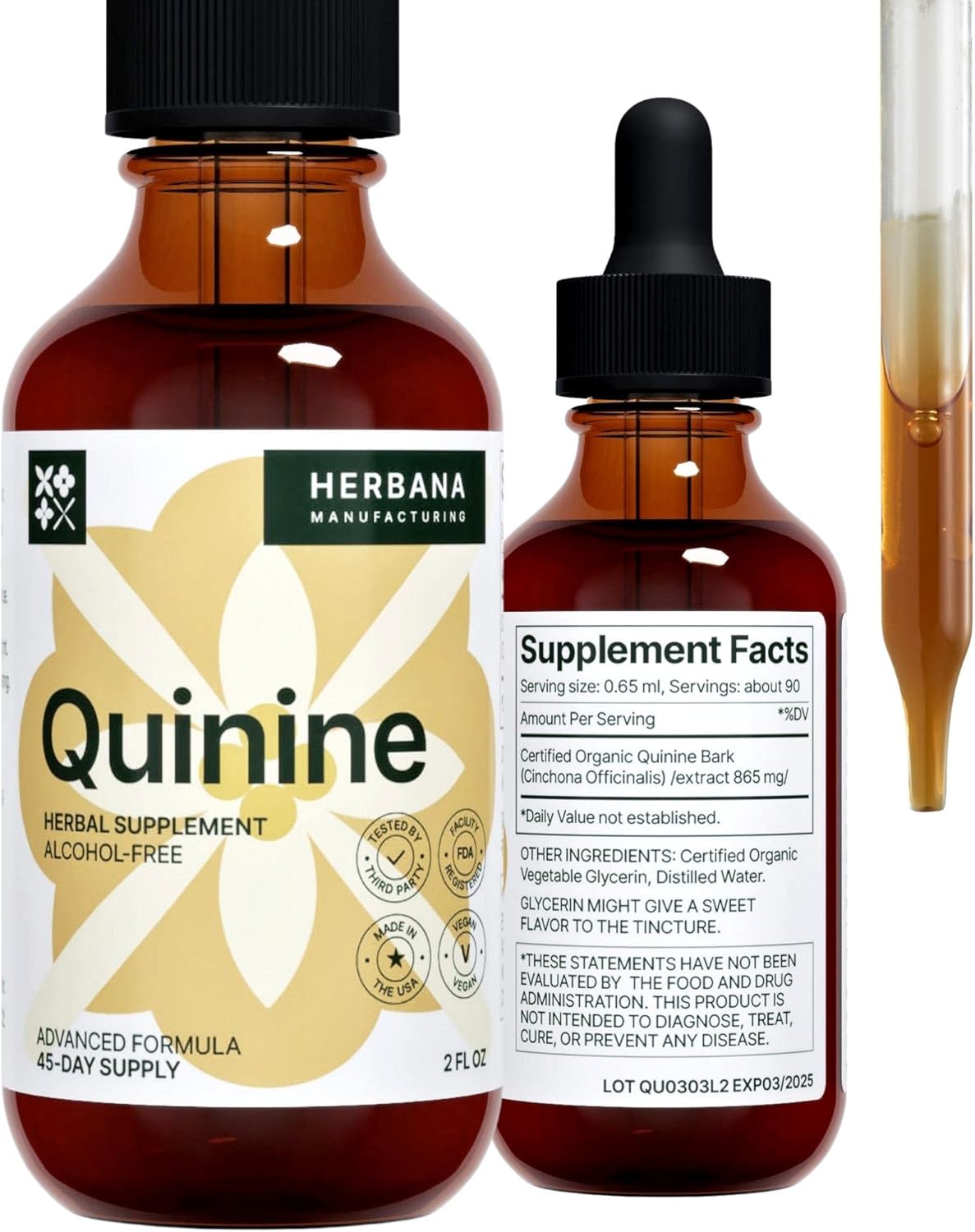 Amazon.com: Quinine Liquid Extract 2 fl oz - Supplement for Digestive ...