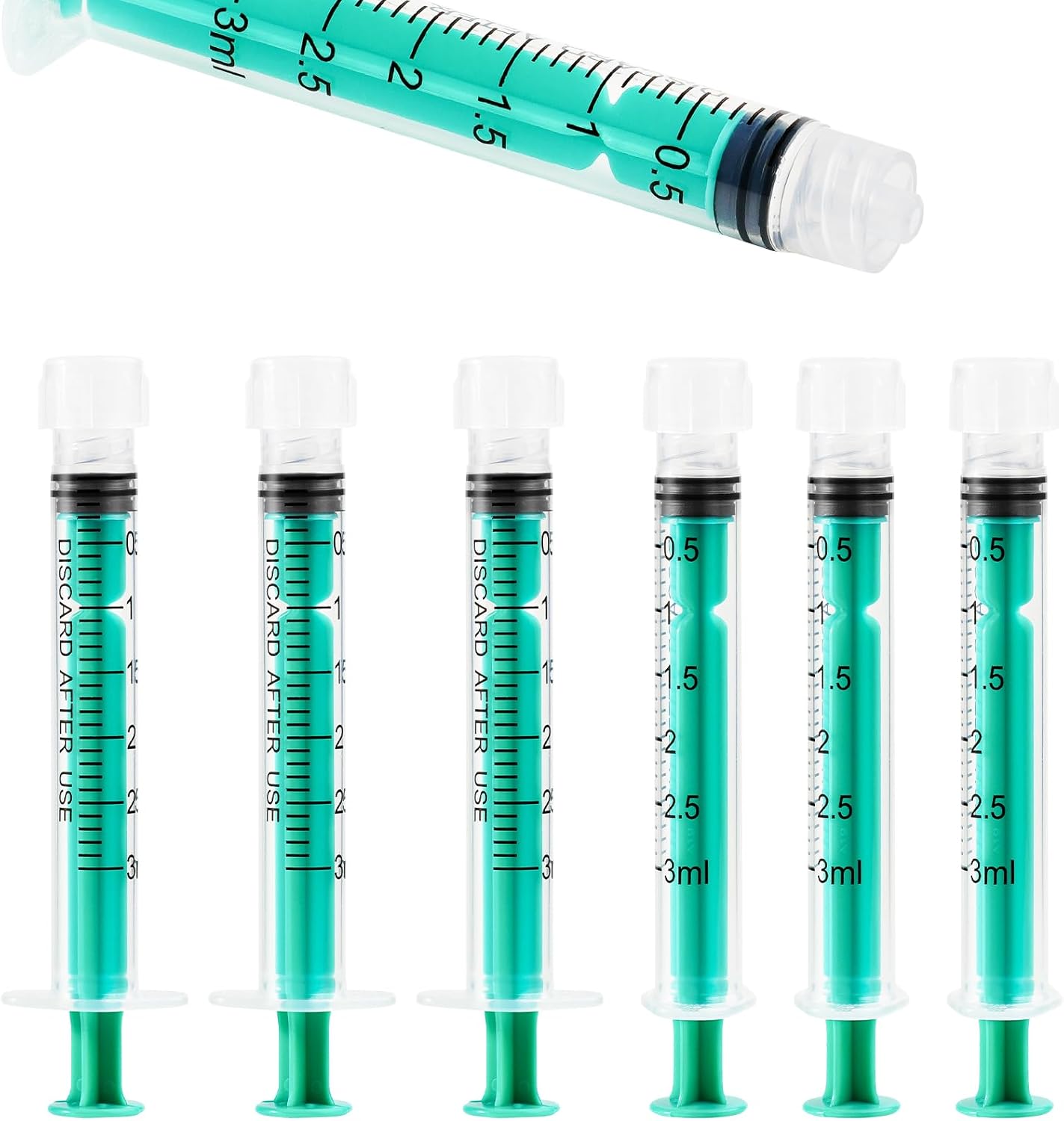 Vaokin 3ml Luer Lock Syringe without Needle, Leak-Proof Safety Lock ...