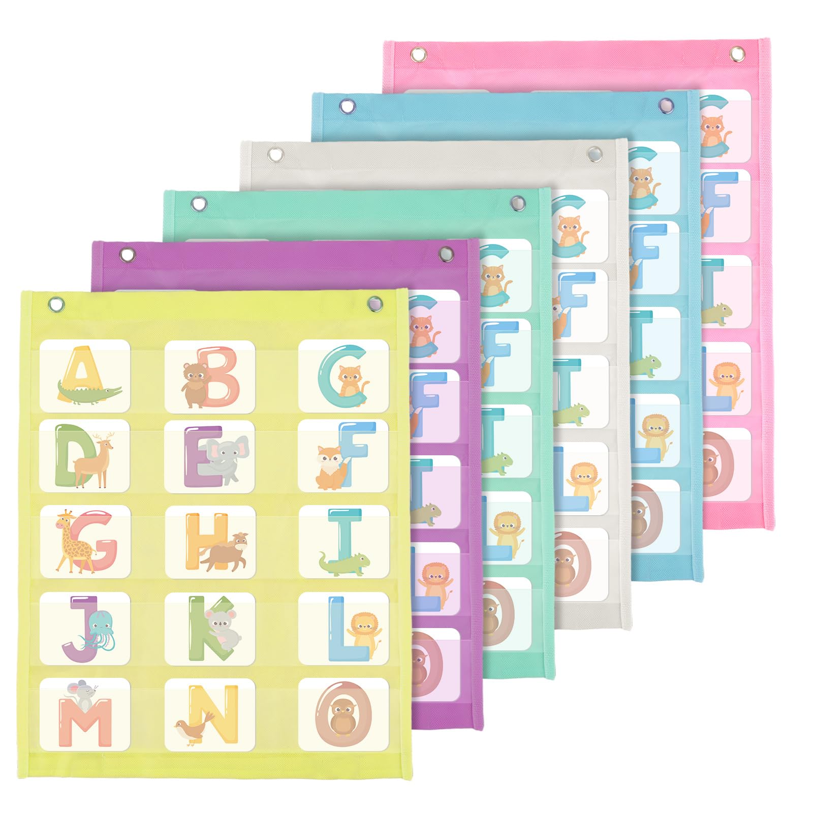 Buy QileryMini Pocket Chart for Classroom Magnetic Pocket Chart Squares ...