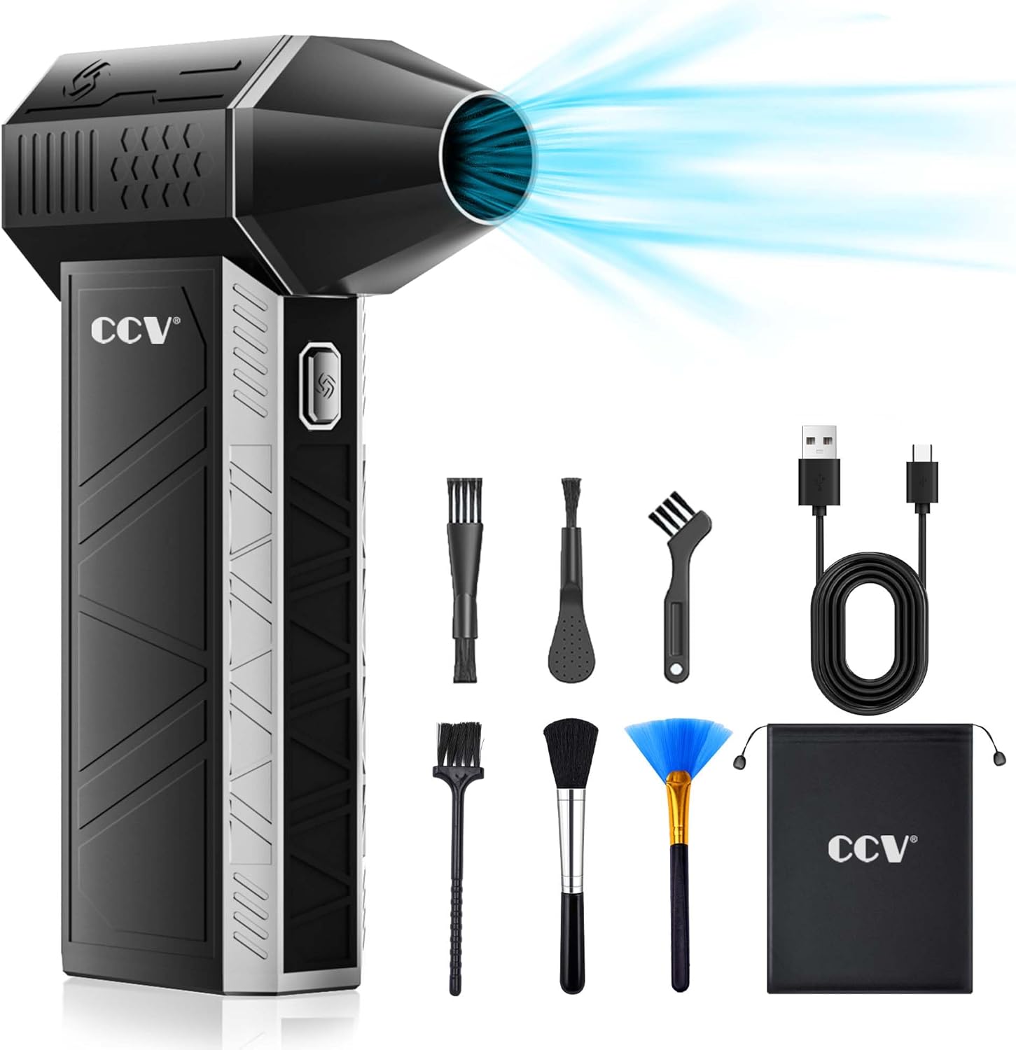 CCV Compressed Air Duster - 150000RPM Electric Air Duster for Cleaning ...