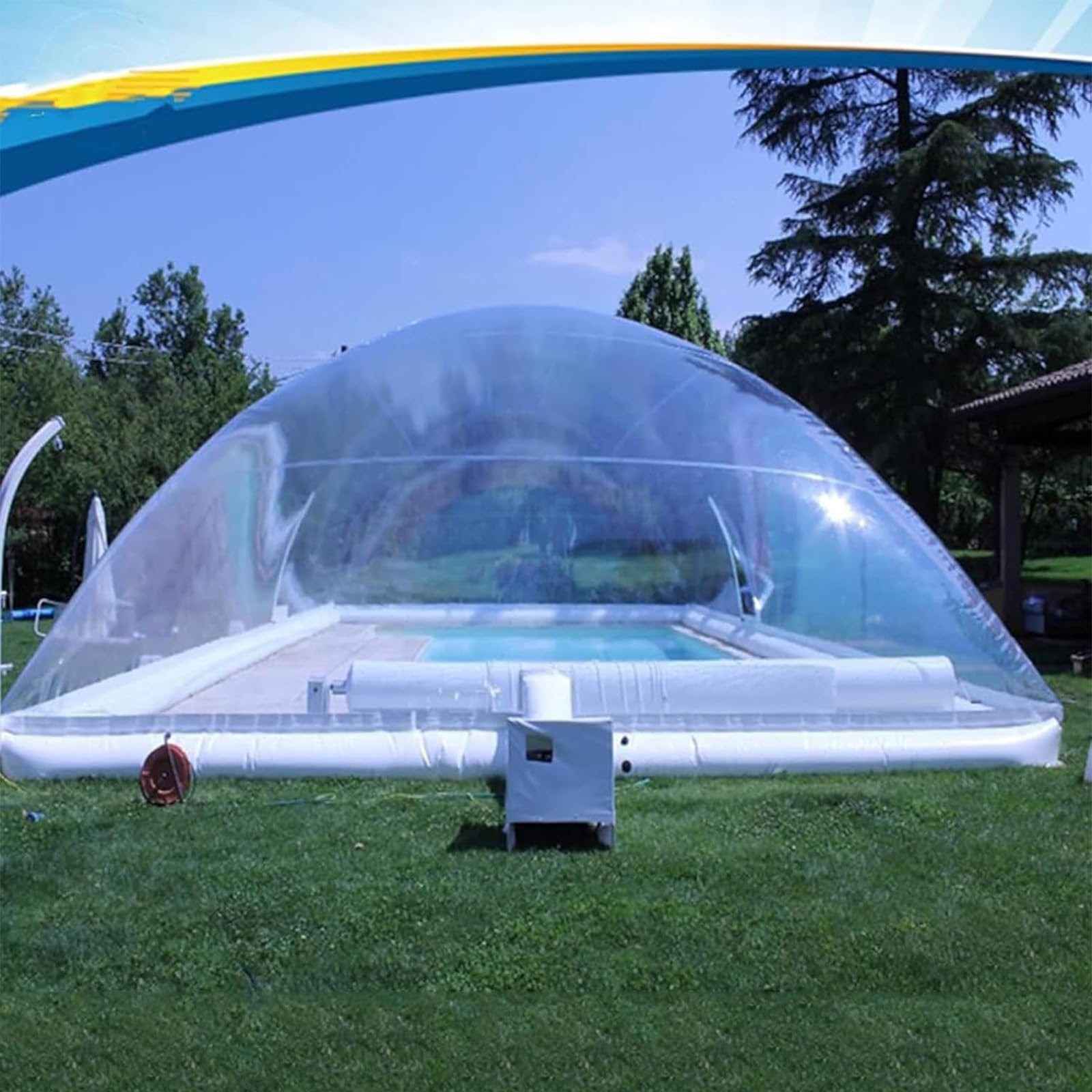 Amazon.com: Xscxliny Inflatable Pool Cover/Air Transparent Bubble House ...