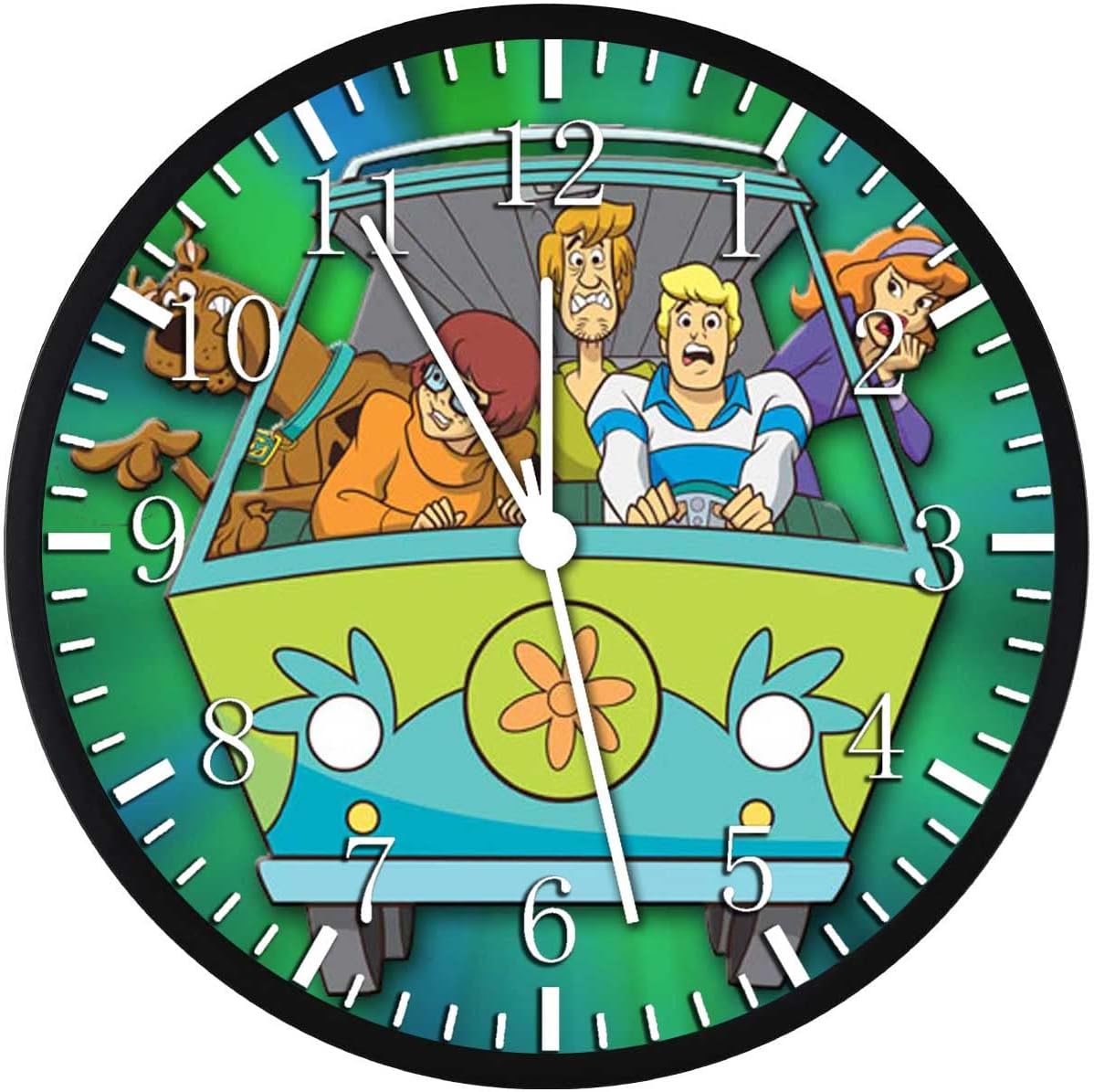 Amazon.com: Scoob Scooby Wall Clock Large 12" Clear Glass Face Silent ...