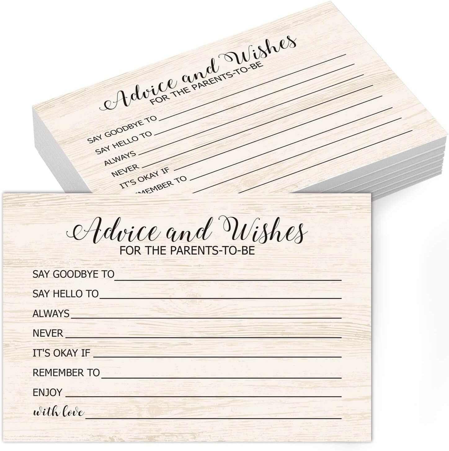 Amazon.com : TENTADO Advice and Wishes for The Mom-to-Be, Baby Advice ...