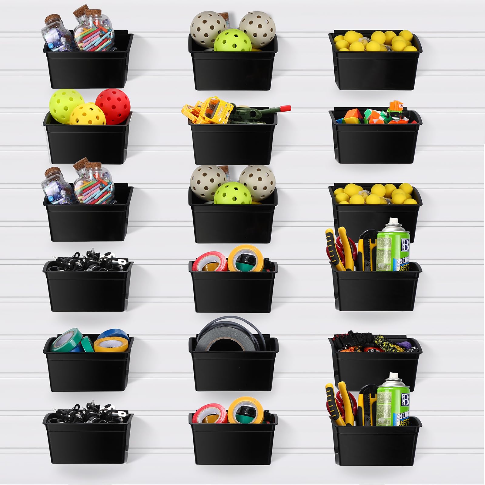 Amazon.com: Unittype 18 Pcs Slat Wall Bins Slat Wall Accessories ...