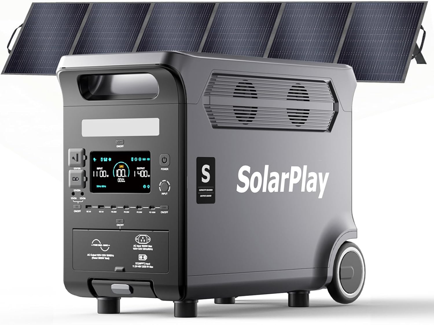 Amazon.com : SolarPlay Q3600 Portable Power Station with 400W Solar ...