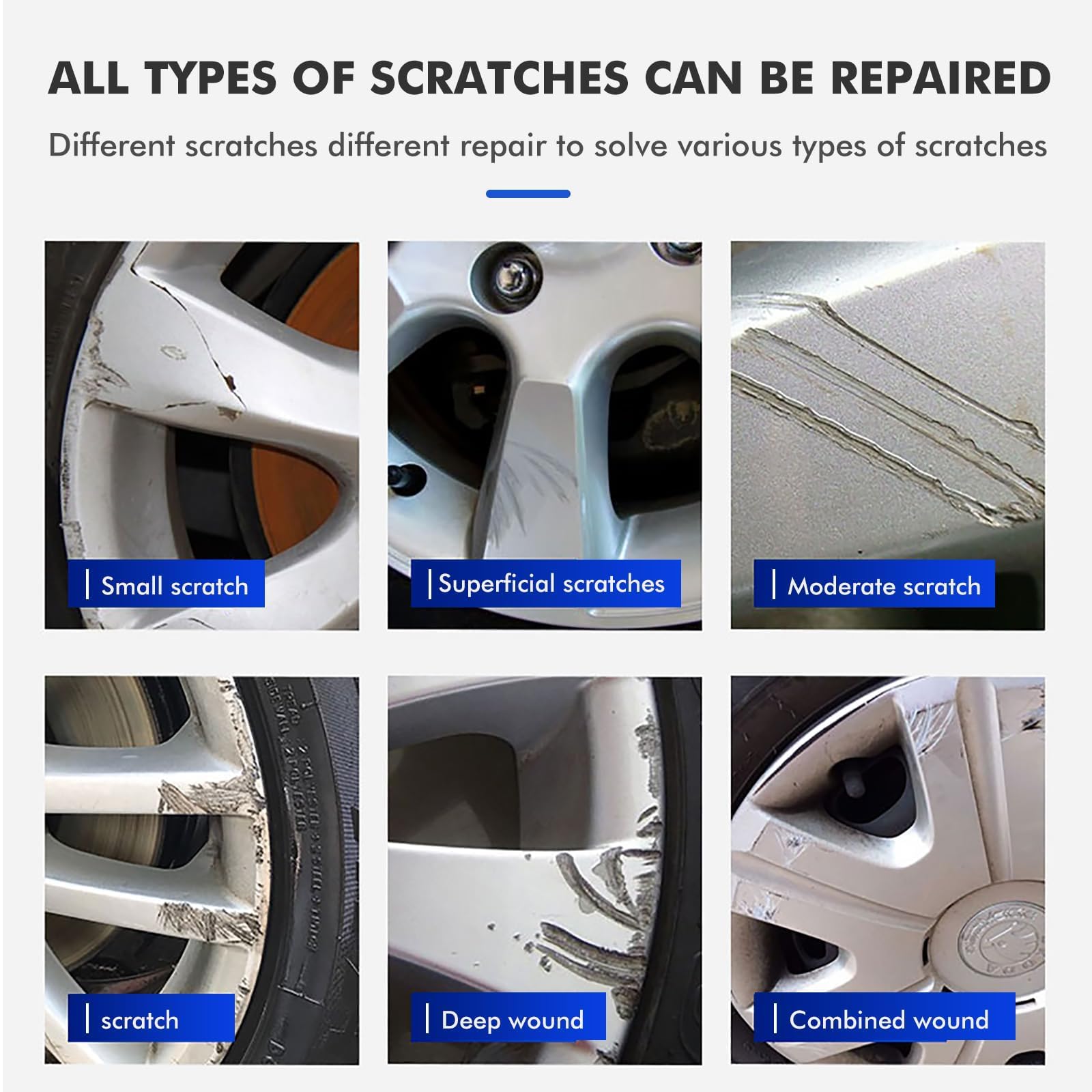 Snapklik.com : Titanium Gray Rim Touch Up Paint, Rim Repair Kit Curb ...