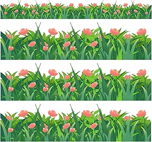 32Ft Roll of Custom Outdoor Wall Bulletin Board Border, Green Grass ...