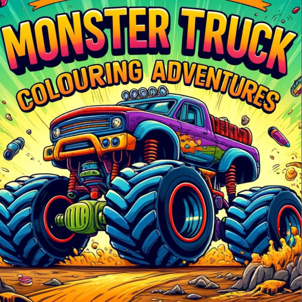 Monster Truck Coloring Book: Monster Truck Adventures (kids Monster ...