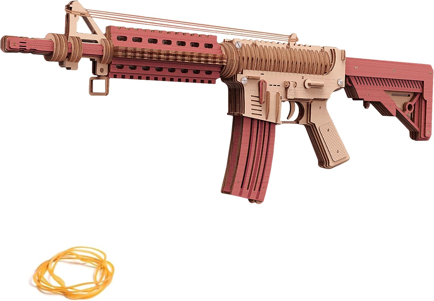 Amazon.com: 3D Wooden Puzzles for Adults, Rubber Band Gun, DIY Wooden ...