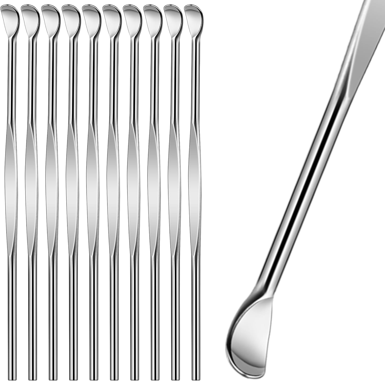 Amazon.com: 10 pcs Stainless Steel Ear Pick Metal Ear Spoon Ear Wax ...