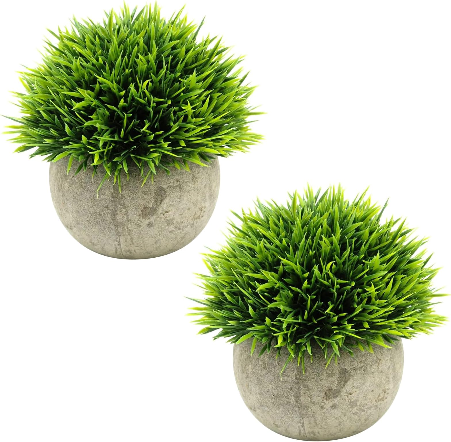 Amazon.com - Ogrmar 4PCS Mini Plastic Artificial Plants Grass in Pot ...