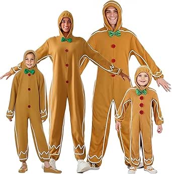 Amazon.com: Leyajedol Christmas Family Costumes Cute Gingerbread Man ...