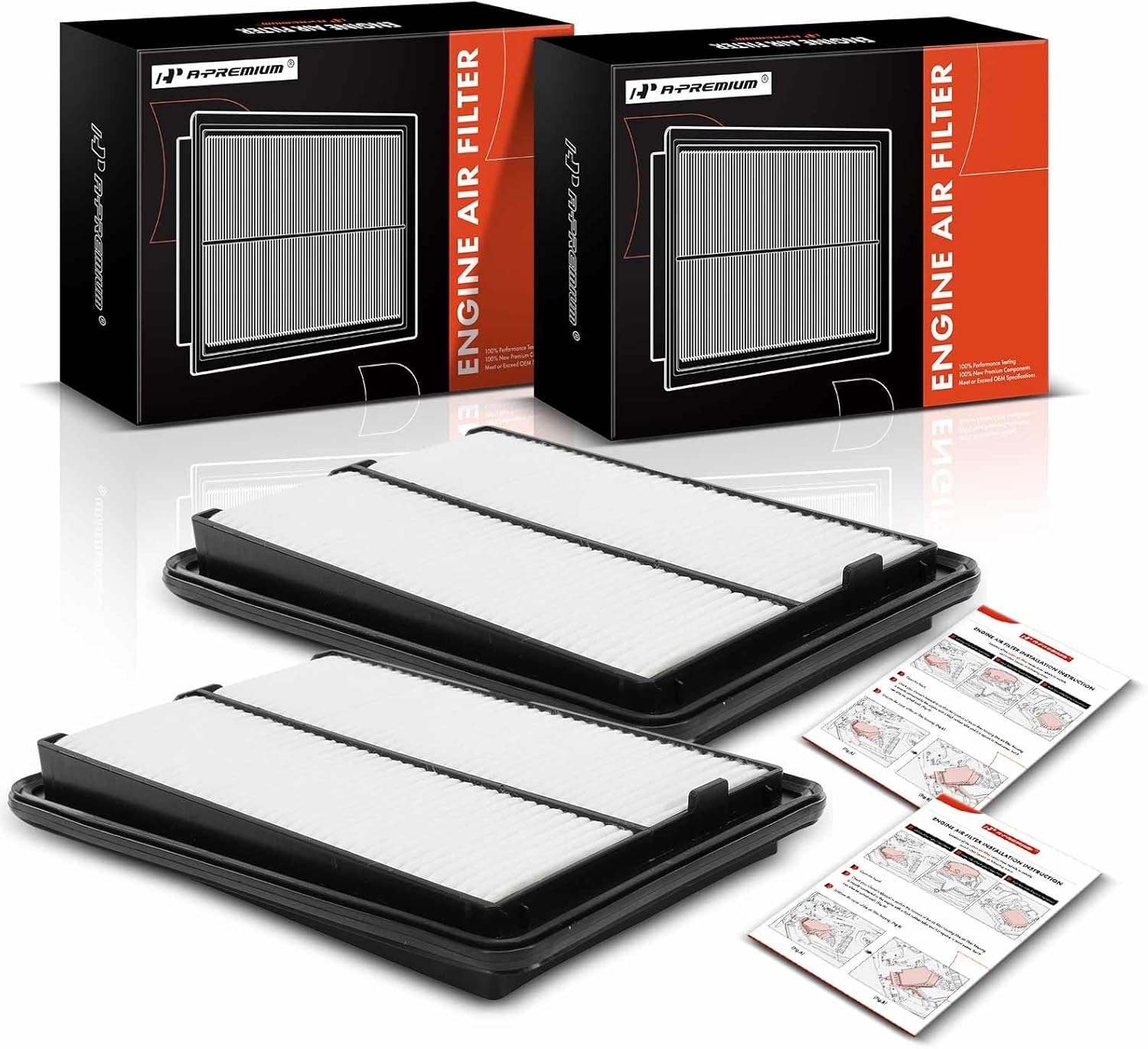 Amazon.com: A-Premium 2-PC Engine Air Filter Compatible with Nissan ...
