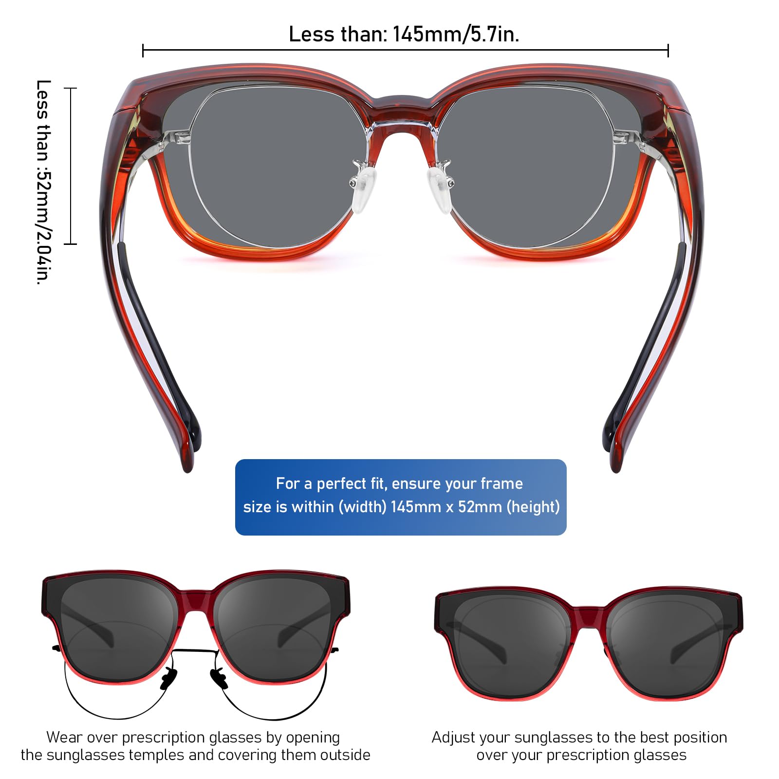 Snapklik.com : Fit Over Glasses Sunglasses For Women To Wear Over ...