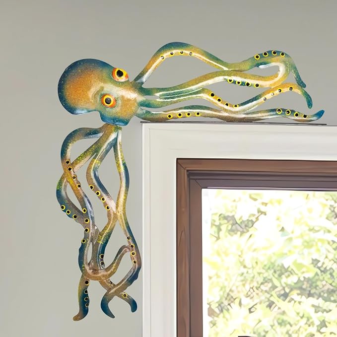 Amazon.com: GLEFLE 14.37" Cute Octopus Decor Statue - 2025 New Handmade ...