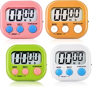 Amazon.com: 4 Pack Digital Kitchen Timer Magnetic Digital Timer with ...