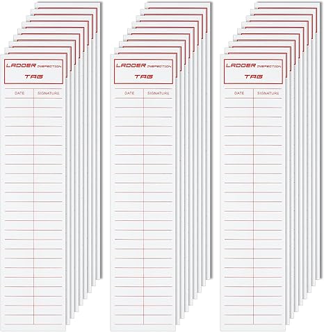 Amazon.com: 50 Sheets Ladder Inspection Labels Safety Stickers for ...
