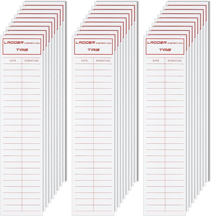 Amazon.com: 50 Sheets Ladder Inspection Labels Safety Stickers for ...