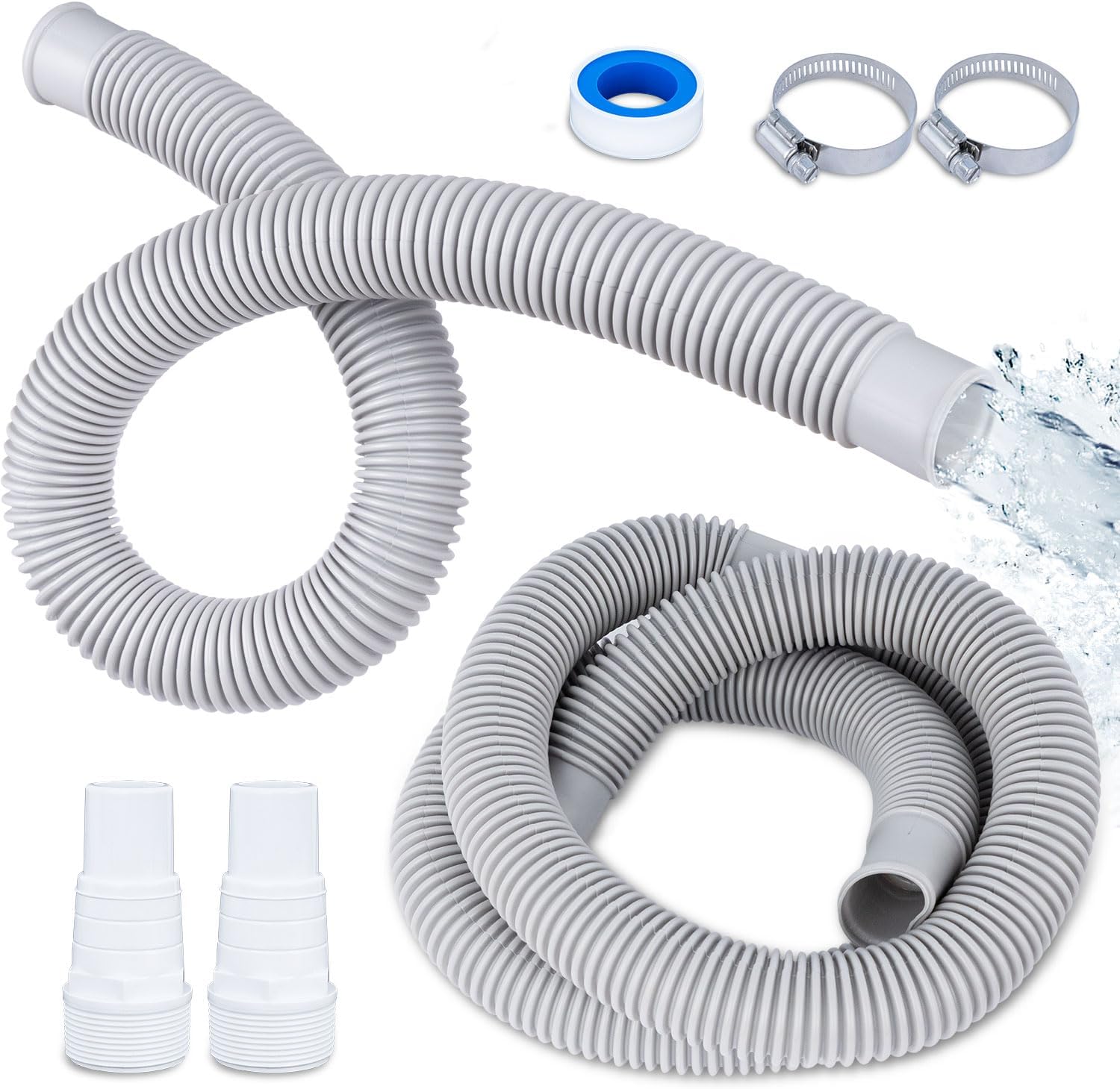 Amazon.com: 1.5" 6ft Pool Filter Pump Hose Kit - Above Ground Swimming ...