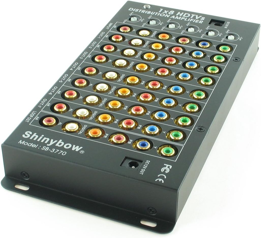 Amazon.com: 1x8 (1:8) Component RCA Video + Audio Distribution ...