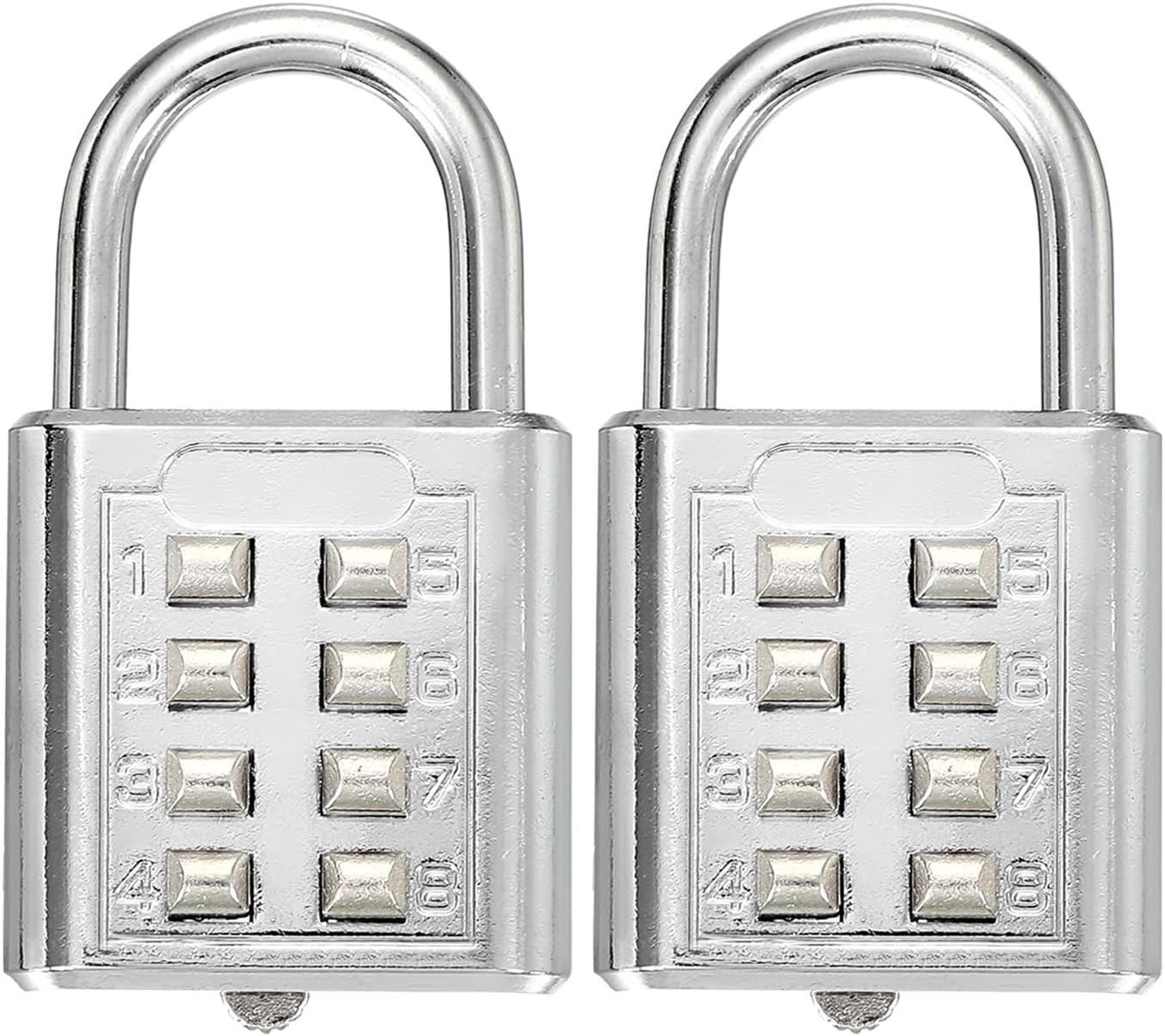 MECCANIXITY Combination Padlock, 8-Digit Push Button Padlock 4-Position ...