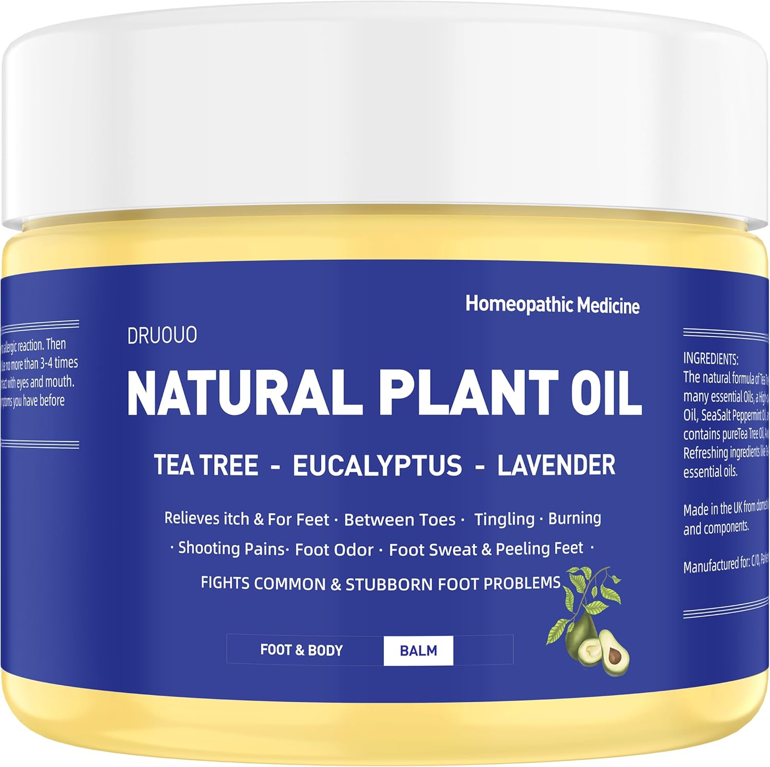 Amazon.com: Tea Tree Oil Balm, Foot Itch Relief Cream, Armpit Rash ...