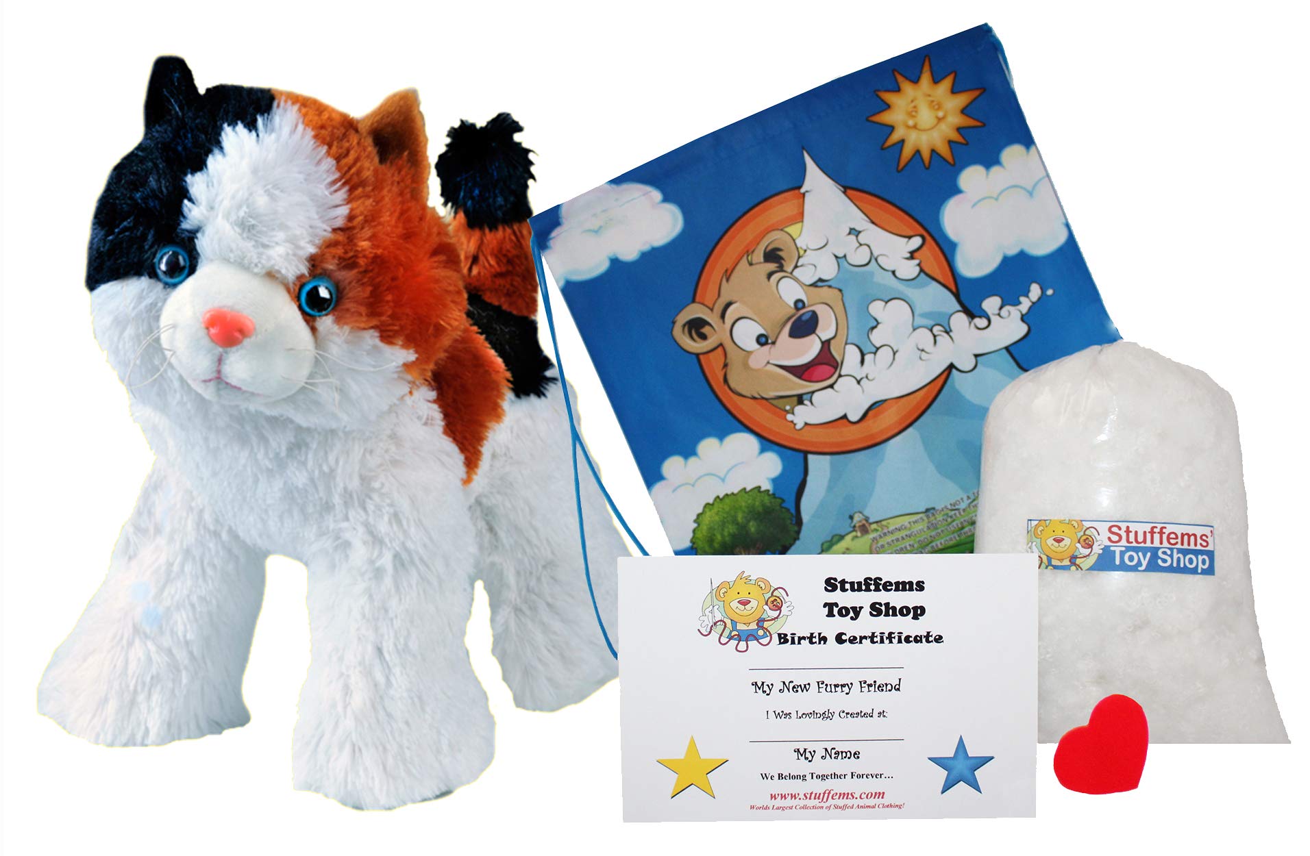 Amazon.com: Make Your Own Stuffed Animal 16" "Cali The Calico Cat - No ...