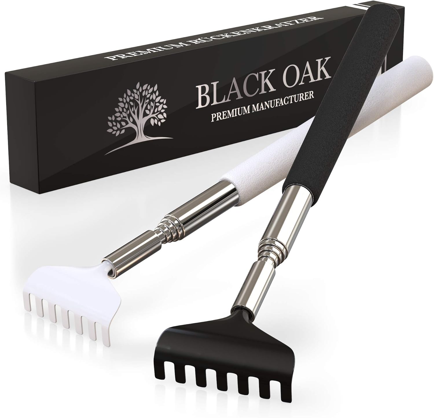 Black Oak Premium Stainless Steel Back Scratcher – 68 cm Range – High ...